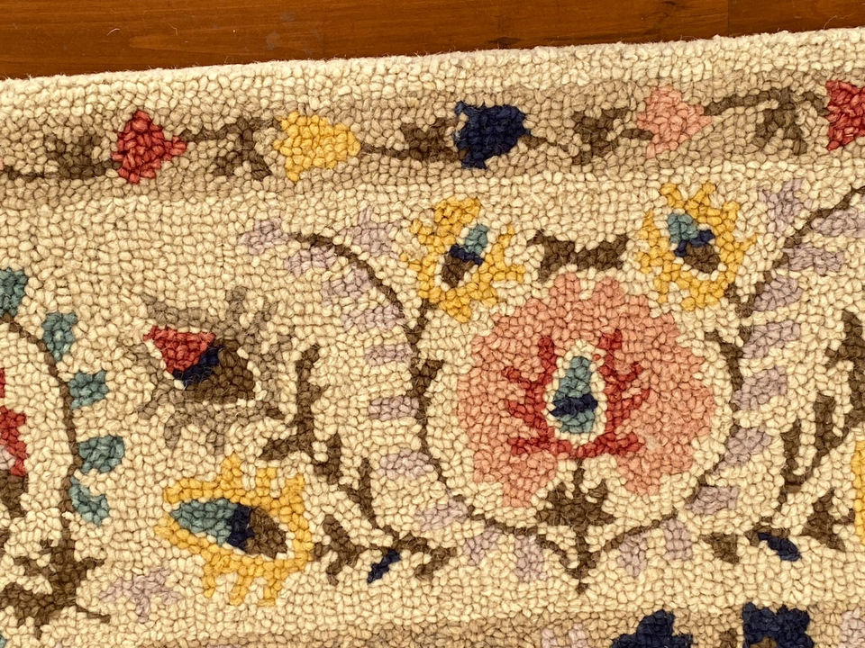 WOOL RUG HANI FLORAL MULTICOLOURED DUNELM, 5FT X 7.5FT, 160 x 23CM EX ...