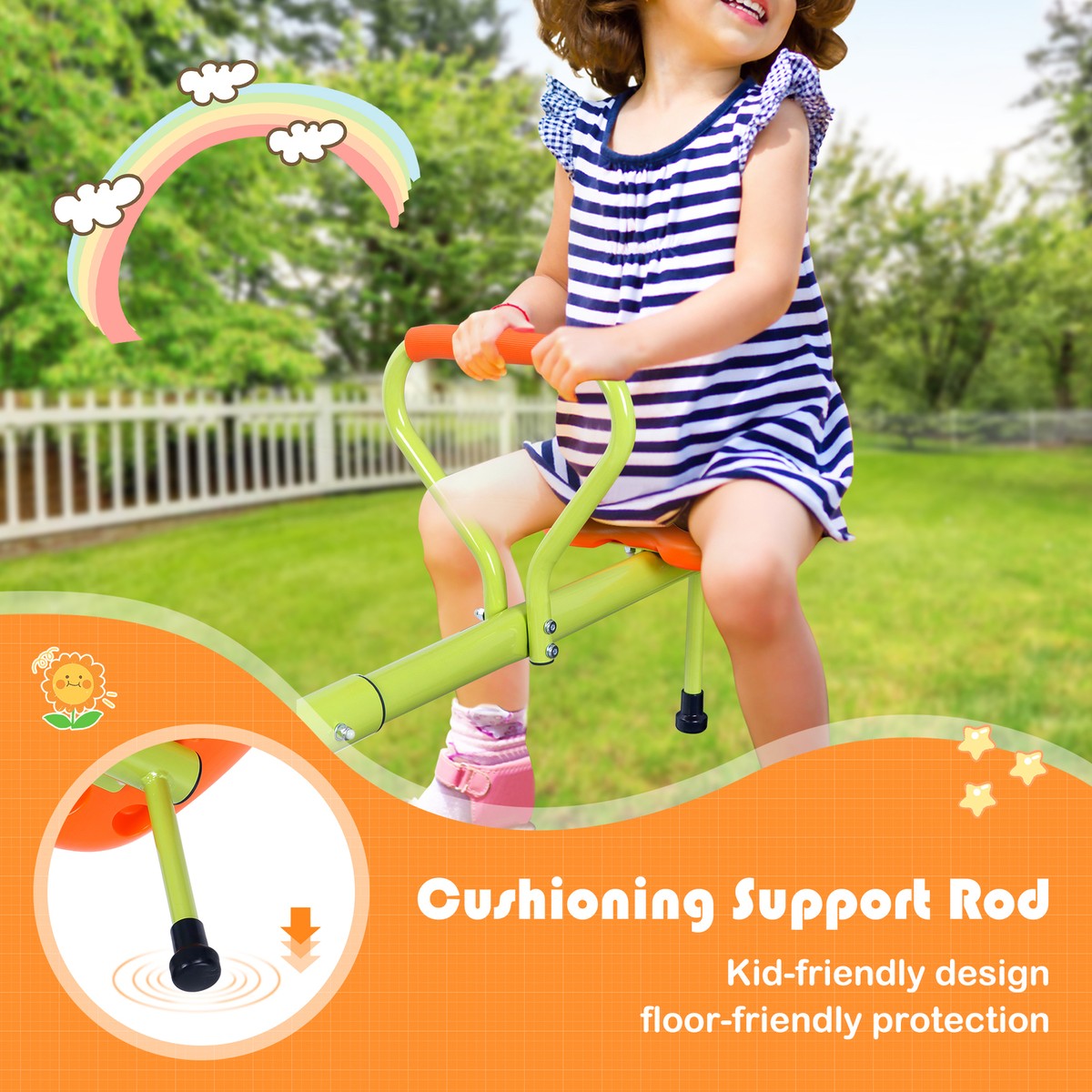 Kids Chomp Saw Kids Seesaw Teeter Totter Outdoor Play Set 360 Degree ...