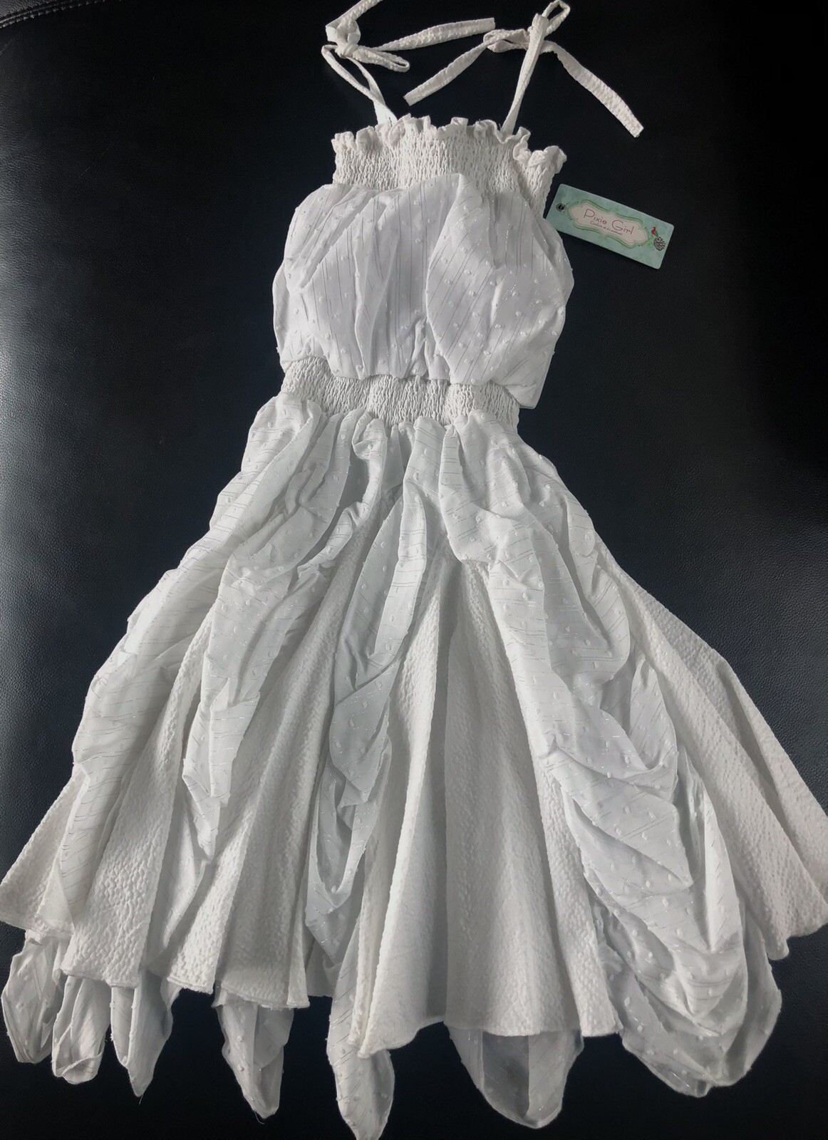 $86 HTF Pixie Girl Parachute White Dress Girls Size 5 Maxi Spring | eBay