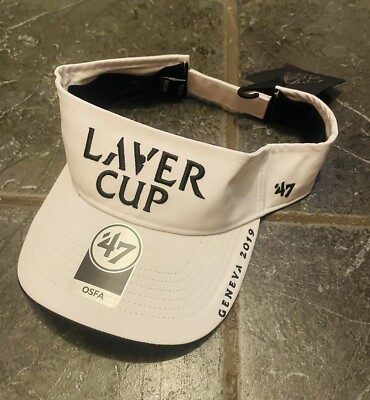 47 Brand 2019 Geneva Laver Cup Federer Nadal Men's Tennis Visor Cap Hat ...