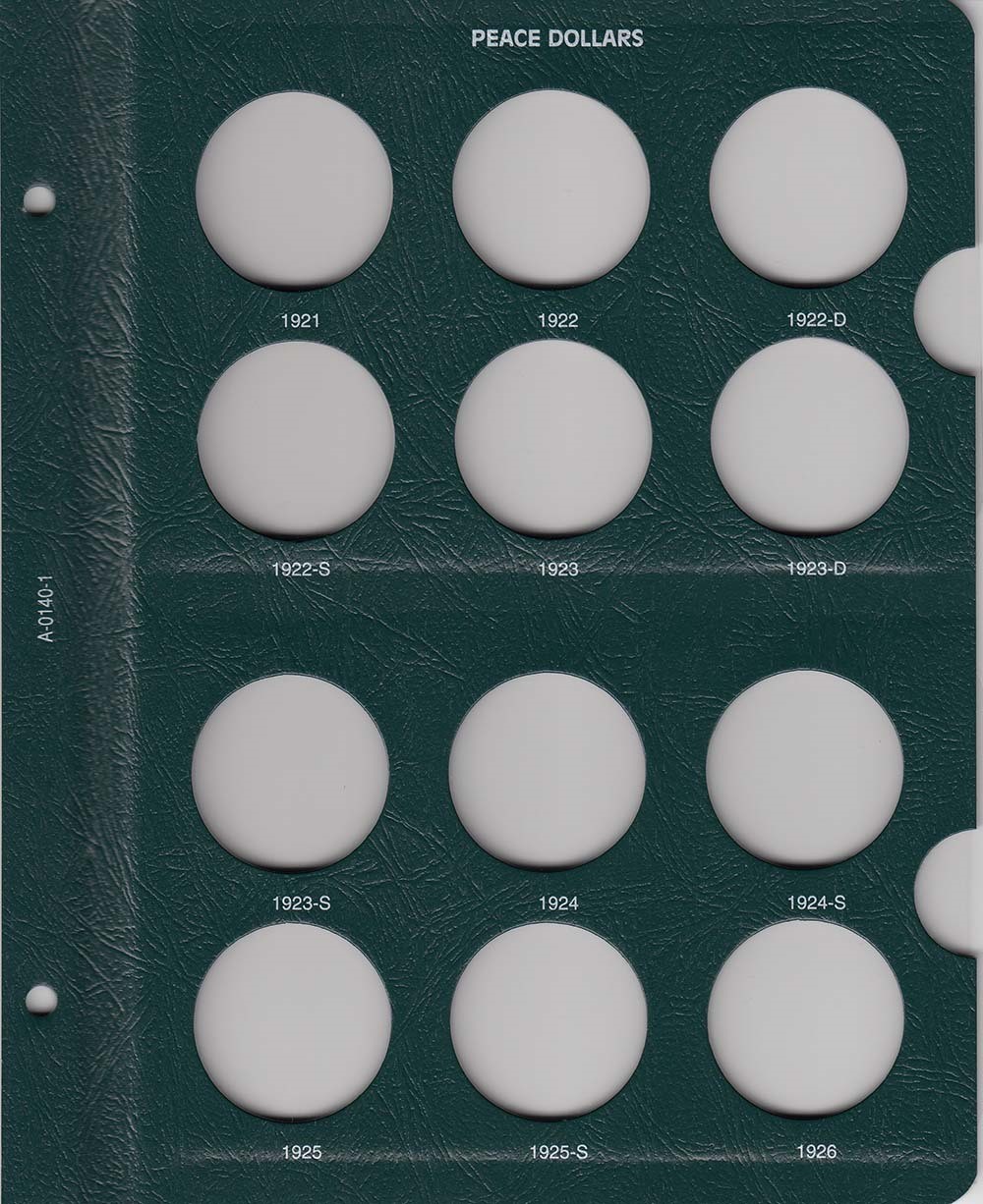 Intercept Shield Coin Album For US Peace Dollars $ 1921-1935 Collection ...