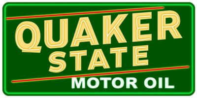 Quaker State Motor Oil Neon Image Metal Sign (not real neon) 20" by 10 ...