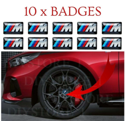 10 X M SPORT PERFORMANCE ALLOY WHEEL BADGE STICKER EMBLEM DECAL BMW ...