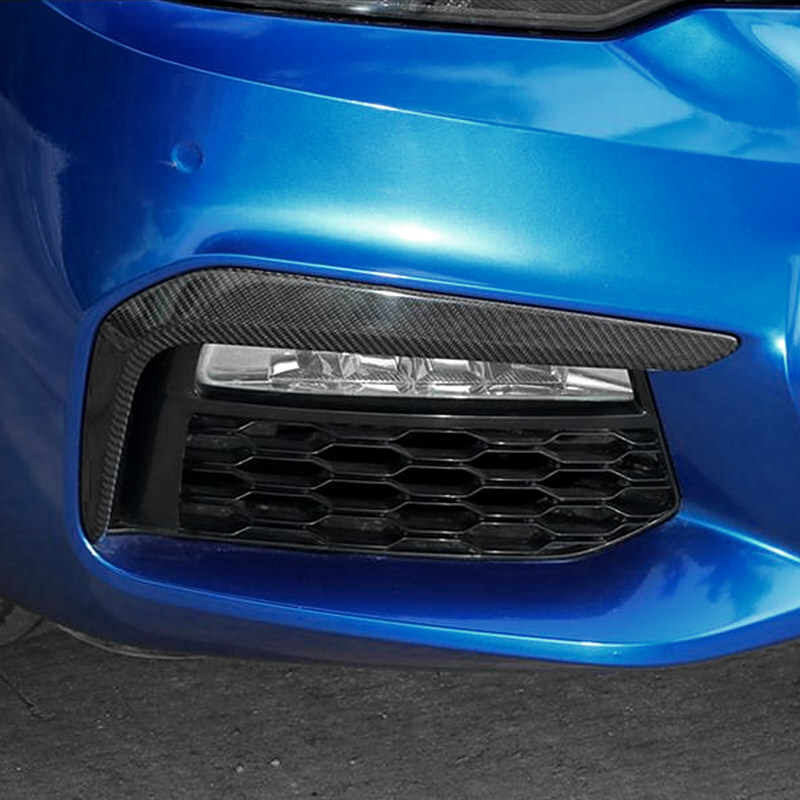 ABS Front FogLight Lamp Cover Eyebrow Strips Trim For BMW 5 Series G30 ...