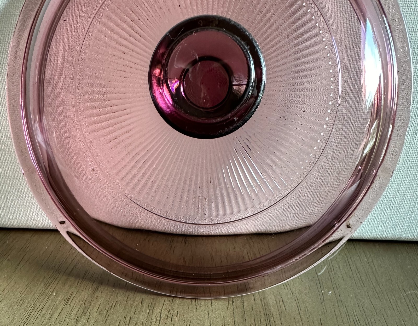 Pyrex VISION WARE Cranberry Glass LID V-1-C Fits 1L Vision Ware Pan | eBay