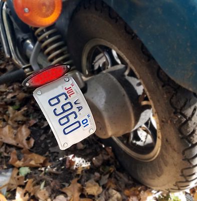 Tail Light / Rolled License Plate Relocator kit for Honda VTX1800 ...