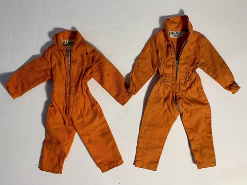 1964 Pair GI Joe Of Orange Pilot Jumpsuits Hasbro Made In Japan And ...