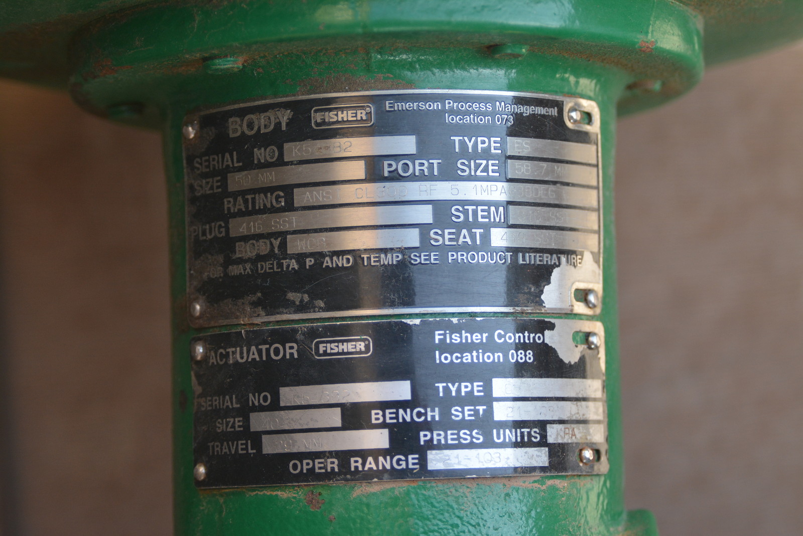 Fisher Control Valve 50 mm Type ES and Fisher Type 657 Actuator | eBay ...