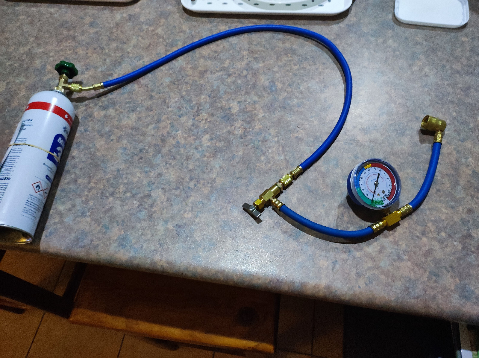 HyChill to R134A Short hose/Gauge Conversion Includes HCh Tap , Hose ...