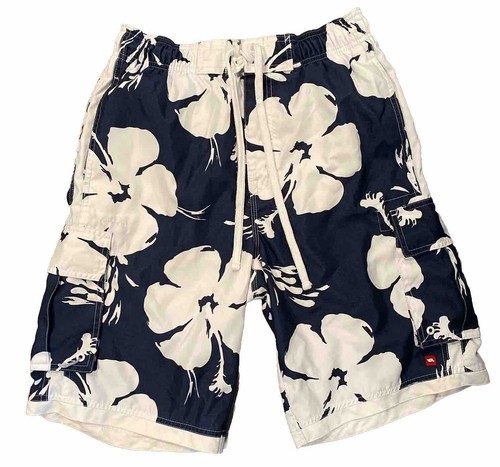 Mens M TONY HAWK Bathing Suit Swim Trunks Board Shorts Navy White ...