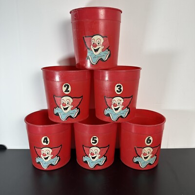 Vintage Bozo the Clown Bucket Game USA Mammoth Plastics Banquet Line ...