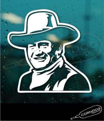 John Wayne VINYL STICKER DECAL WESTERN MOVIES THE DUKE ROOSTER TRUE ...