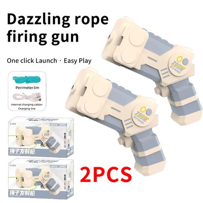 2PCS Lasso String Shooter Loop Rope Launcher Propeller Xmas Gift For ...