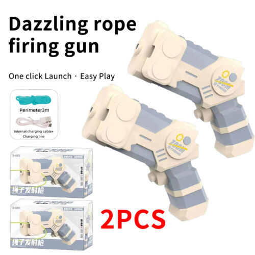 2PCS Lasso String Shooter Loop Rope Launcher Propeller Xmas Gift For ...