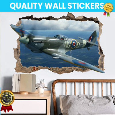 Spitfire Wall Sticker Mural Poster Print Wall Sticker Art Decal Decor ...