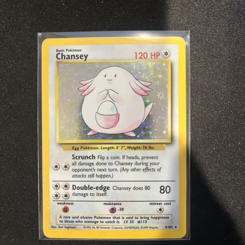 Chansey 3/102 - Base Set Holo Rare Pokemon TCG WOTC | eBay