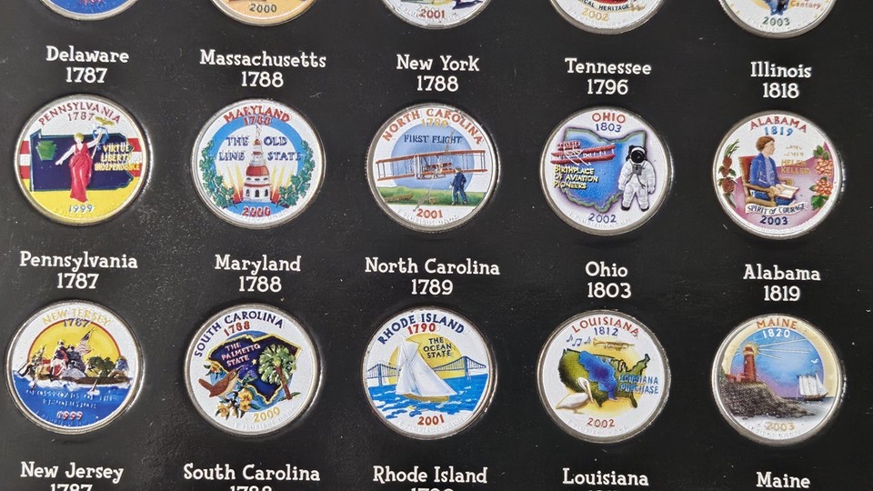 US Statehood Quarters 1999-2008 Colorized Set of 50 | eBay