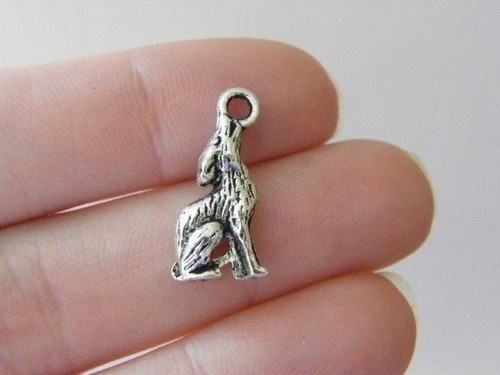 BULK 50 Wolf charms antique silver tone A285 | eBay