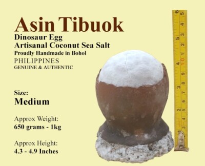 Genuine Asin Tibuok Dino Egg Artisanal Coconut Sea Salt Bohol Phil ...