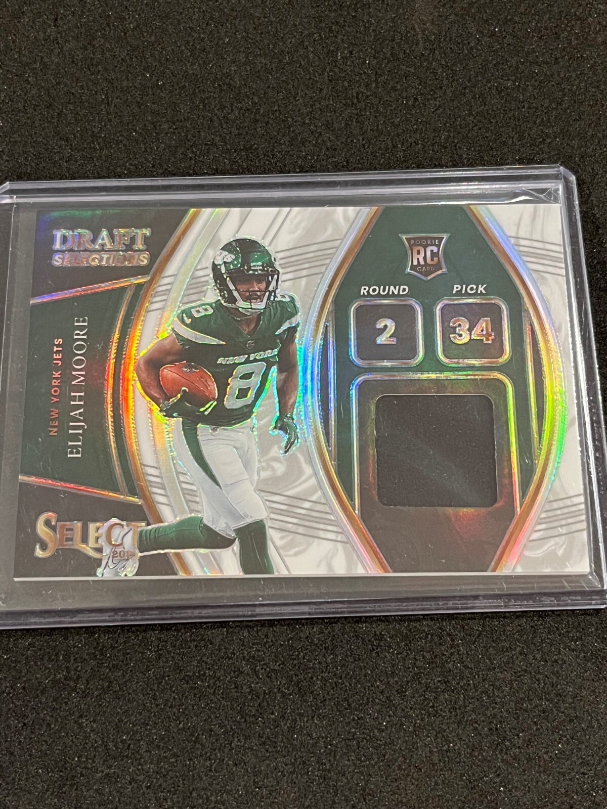 2021 Panini Select Elijah Moore Draft Selections Memorabilia White ...