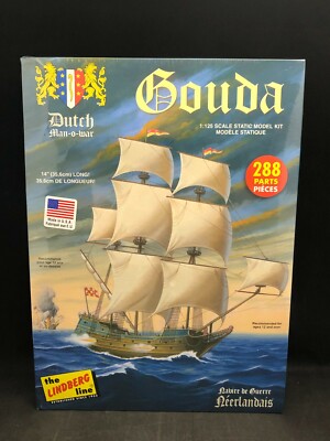 Lindberg Gouda Warship Dutch Man-O-War 1:125 Scale Plastic Model Kit ...