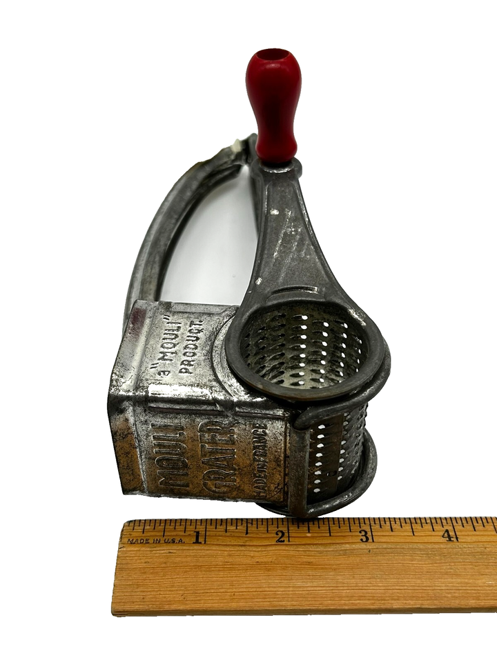 Vintage Mouli Hand Crank Metal Grater Red Wood Handle Made in France | eBay