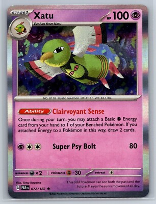 Pokemon - Xatu - 072/182 - Holo Rare - Paradox Rift - NM/M | eBay