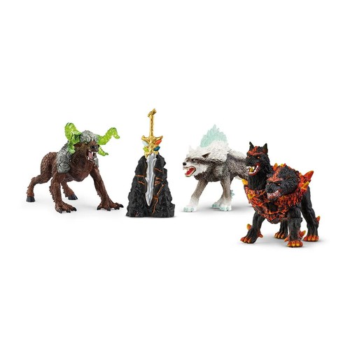 Schleich 72179 Eldrador Starter Set Fantasy toys Hellhound Snow Wolf ...