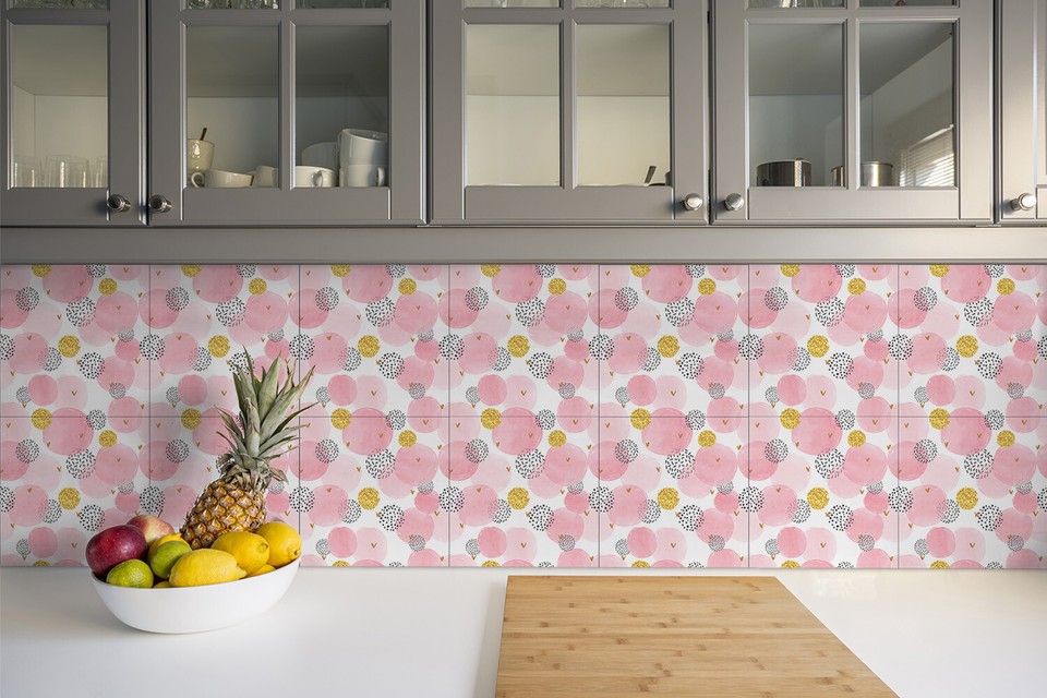 9pcs Set Tiles Kitchen Stickers Self-Adhesive Decor Dots | eBay