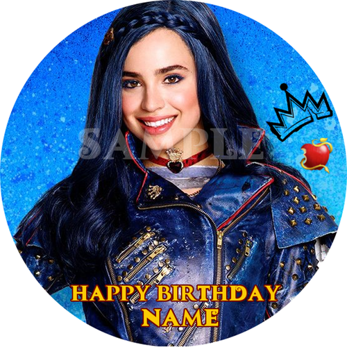 EVIE Descendants Party Edible cake topper image design | eBay