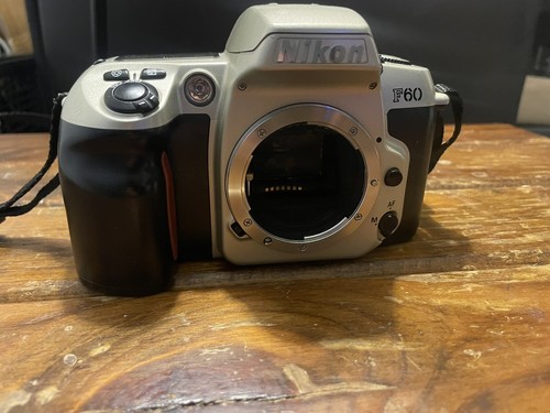 Nikon F60 SLR 35mm Film Camera Body For F Mount Tested No Cap Gold ...