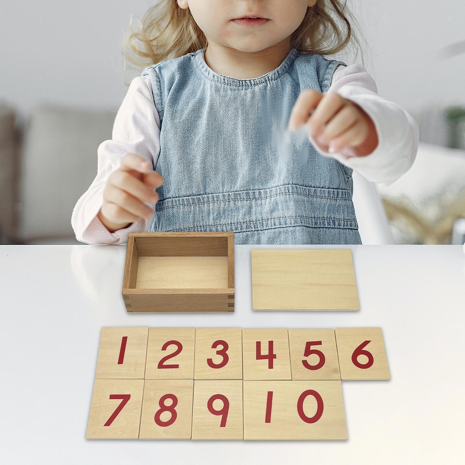 Wooden Number Cards for Childcare Institutions Toddler Kids 0 -2 Years ...