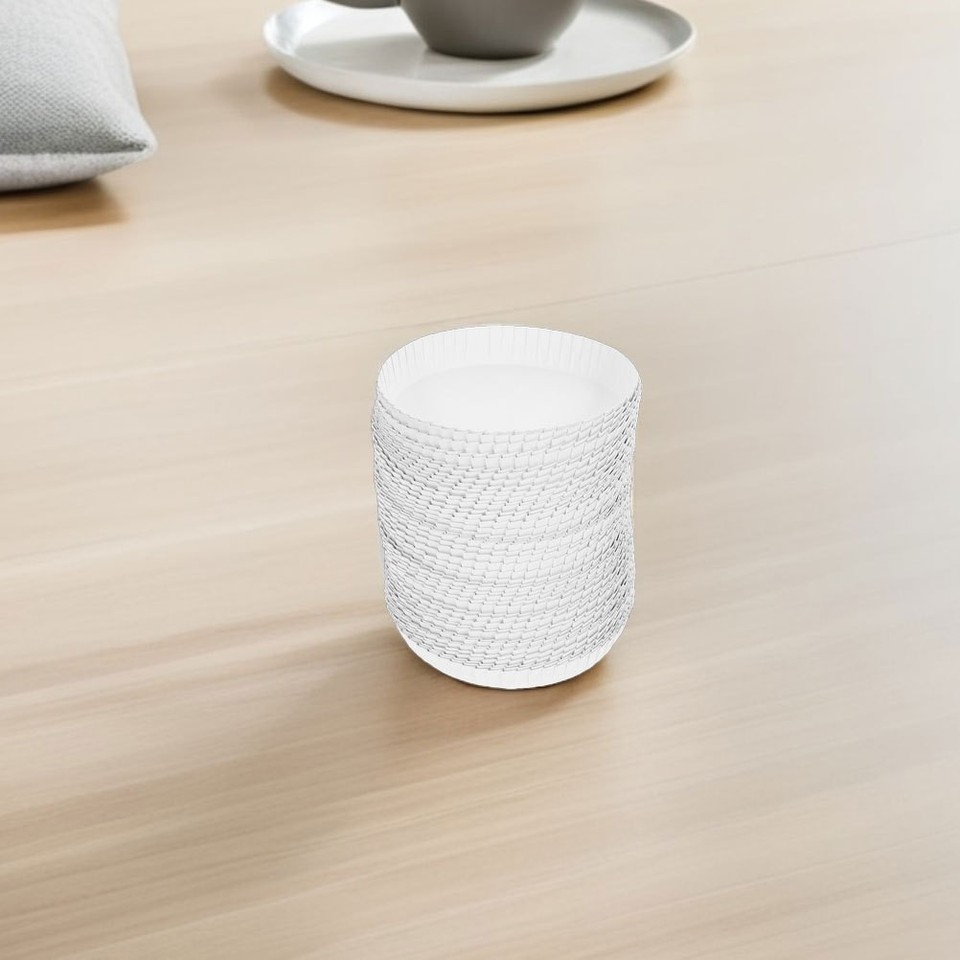 200 Pcs Disposable Flat Paper Cup Lids White Covers For Restaurants ...