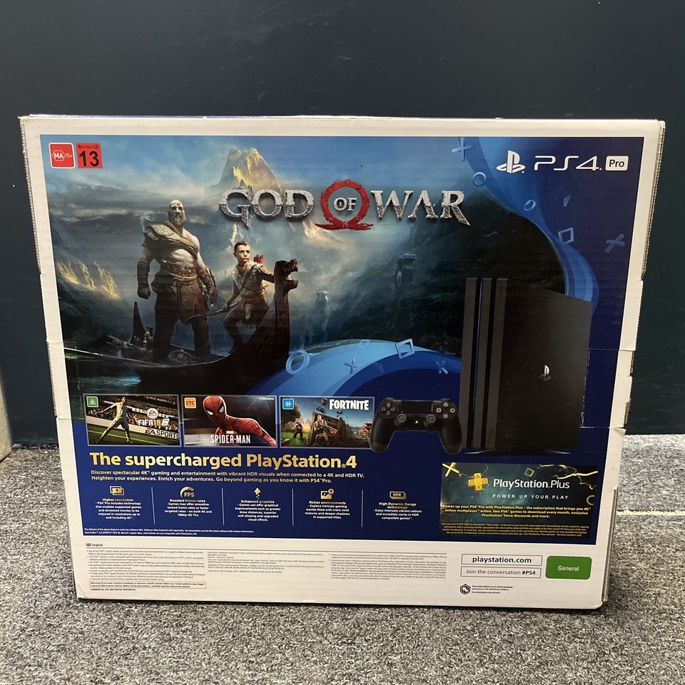 SONY PlayStation 4 PS4 Pro 1TB Boxed Console + Controller + Cables 12. ...