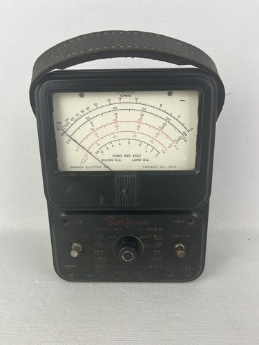 Simpson Analog Multimeter Model 260 Early Model w/ Leather Strap-No ...
