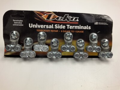 (8) Deka 00192 Universal Side Mount Battery Terminals With Bolts, 6 - 2 ...