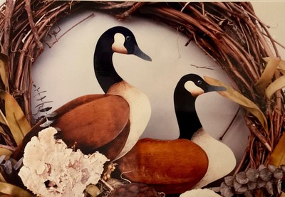 DOUBLE GEESE IN WREATH Decorative Painting Pattern Packet BRENDA MC ...