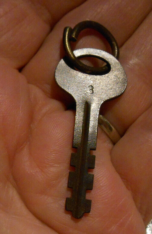 Vintage Old Antique Fraim Slaymaker Corbin Look Padlock Lock Flat Key ...