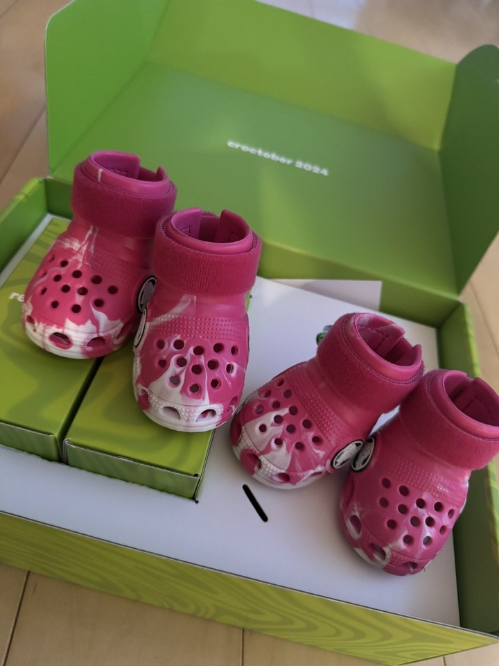 Bark Crocs Pet Boots Dragon Fruit Sz Medium Special Box Limited Edition ...