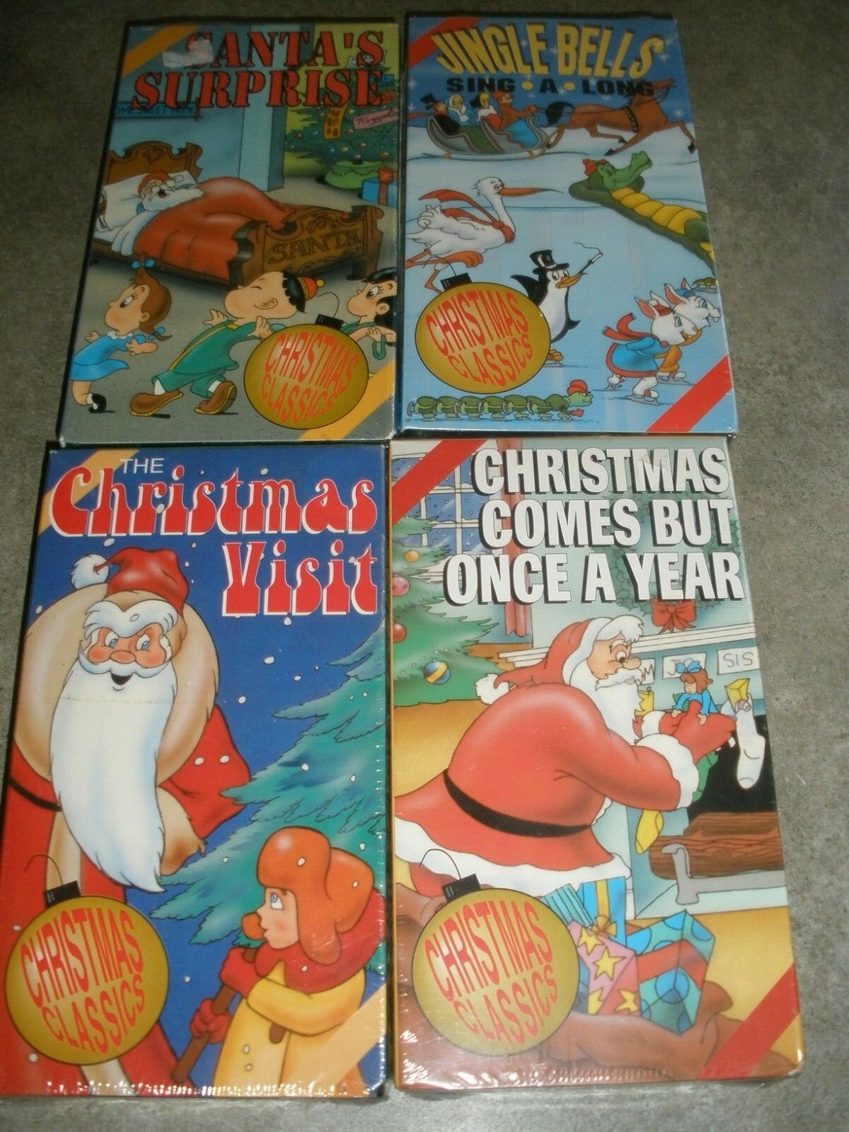 NEW Sealed Lot of 4 Christmas Classics VHS Jingle Bells, Santa's ...