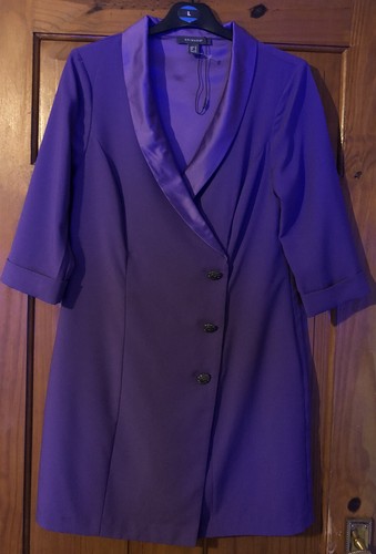 Primark Purple Satin Trim Blazer Dress Size 12 | eBay