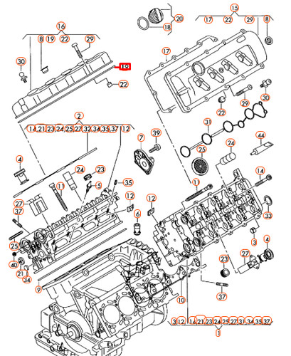 NEW AUDI A6 C6 AVANT CYLINDER VALVE COVER GASKET RIGHT 079103484C OEM ...