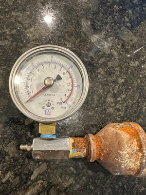 Blue Ribbon BR551DNS Class 1A 4" Low Pressure Test Diaphragm Gauge 0 ...