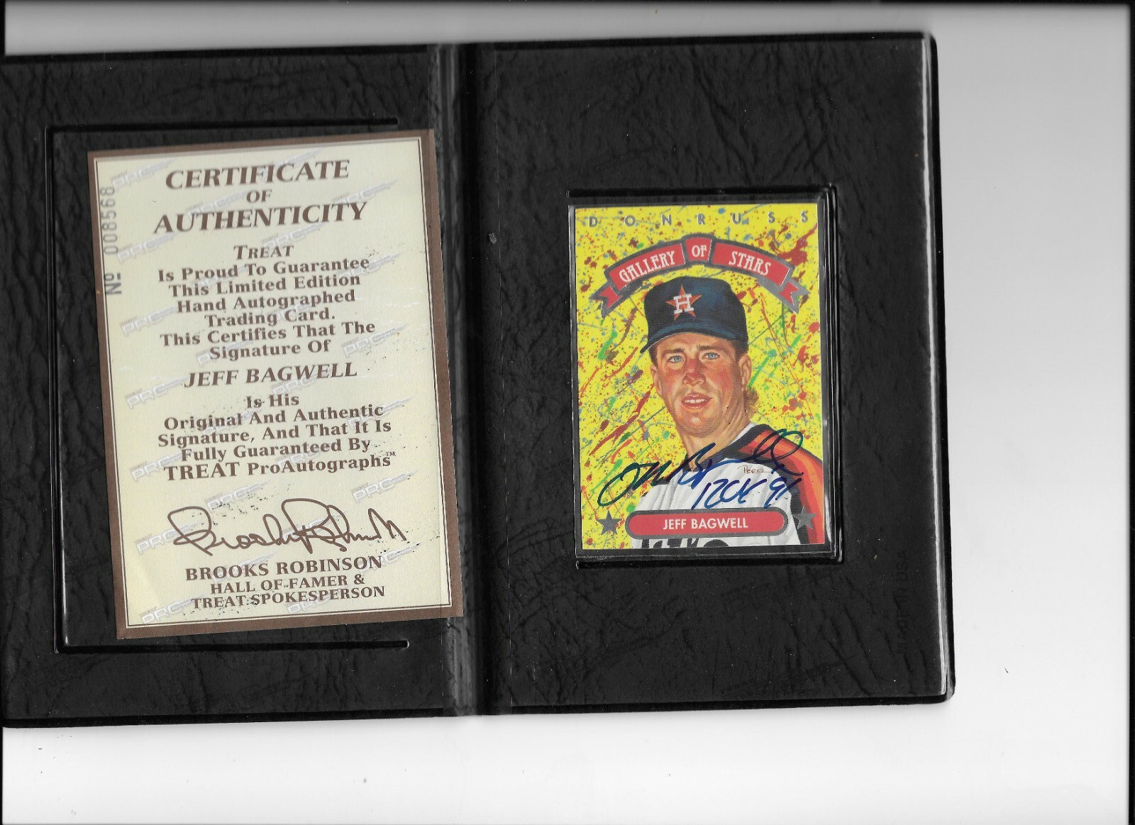 JEFF BAGWELL HOUSTON ASTROS Treat COA Auto SEALED Autograph In ...