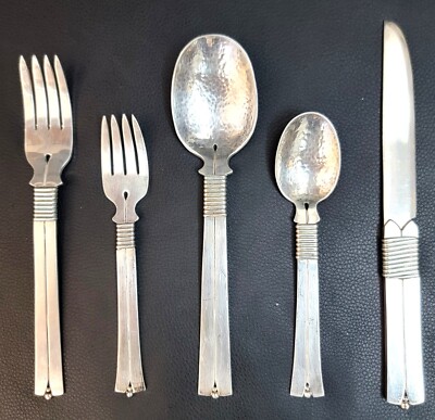 WILLIAM SPRATLING ~ Silver Thread Sterling Silver Flatware Set 30 ...