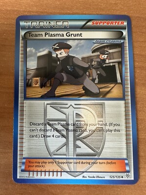 Team Plasma Grunt - 125/135 - Uncommon LP, English Pokemon Plasma Storm ...