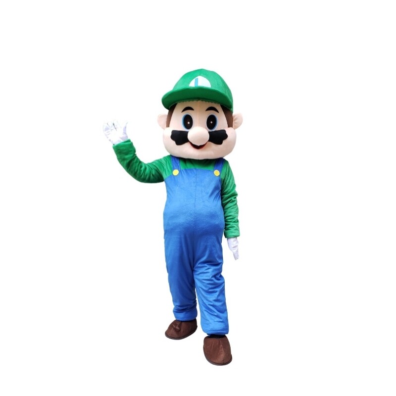 Super Mario Mascot Costume Halloween Birthday Party Adult Fancy Cosplay ...
