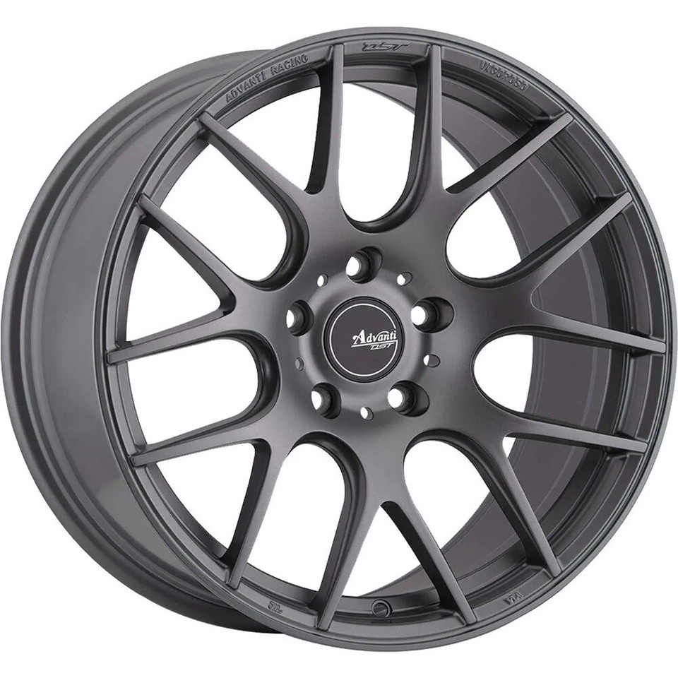 18x9.5B +32 Advanti Racing Vigoroso V1 5x114.3 Matte Grey Wheels (Set ...