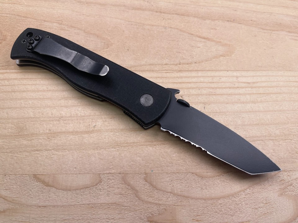 Emerson Knives CQC-7BW Wave Feature (2006) USA Black G10 Folding Pocket ...