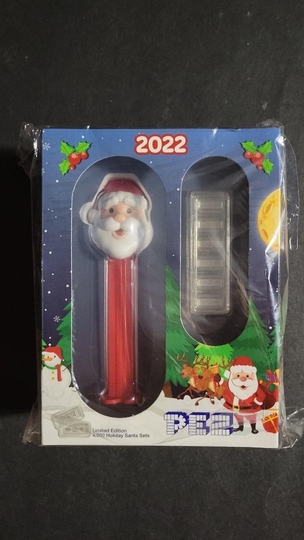 30 GRAM PAMP SANTA PEZ DISPENSER & SILVER WAFERS .9999 FS w/Box&COA ...
